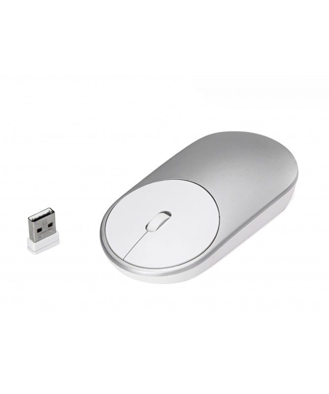 MOUSE MI XIAOMI METÁLICO PORTABLE PLATEADO