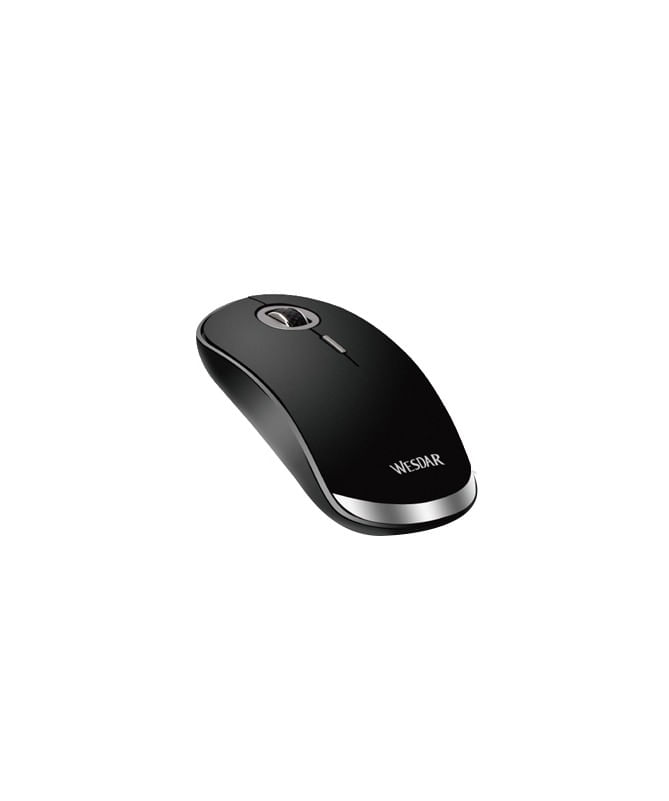 MOUSE WESDAR V1 NEGRO METÁLICO SENSITIVO ELEGANTE - Novicompu