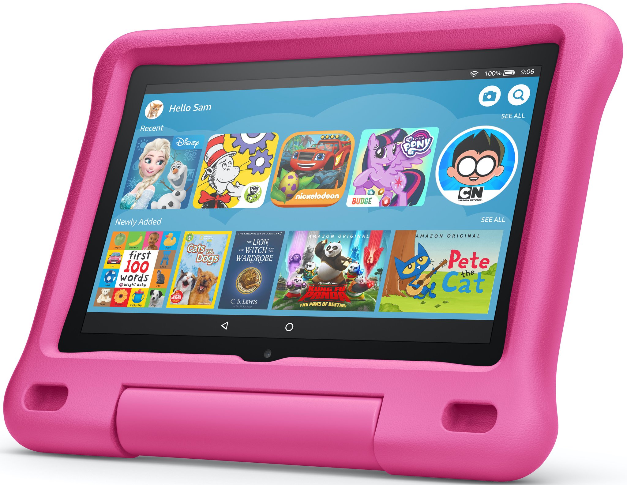 Amazon Fire Kids Edition 2019, 16gb, rosado y azul - Novicompu